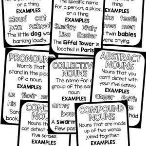 Types of Nouns Posters Classroom Decor - Etsy