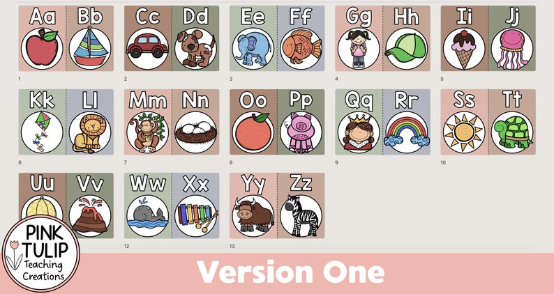 Alphabet Flash Cards Earth Tones Theme - Etsy