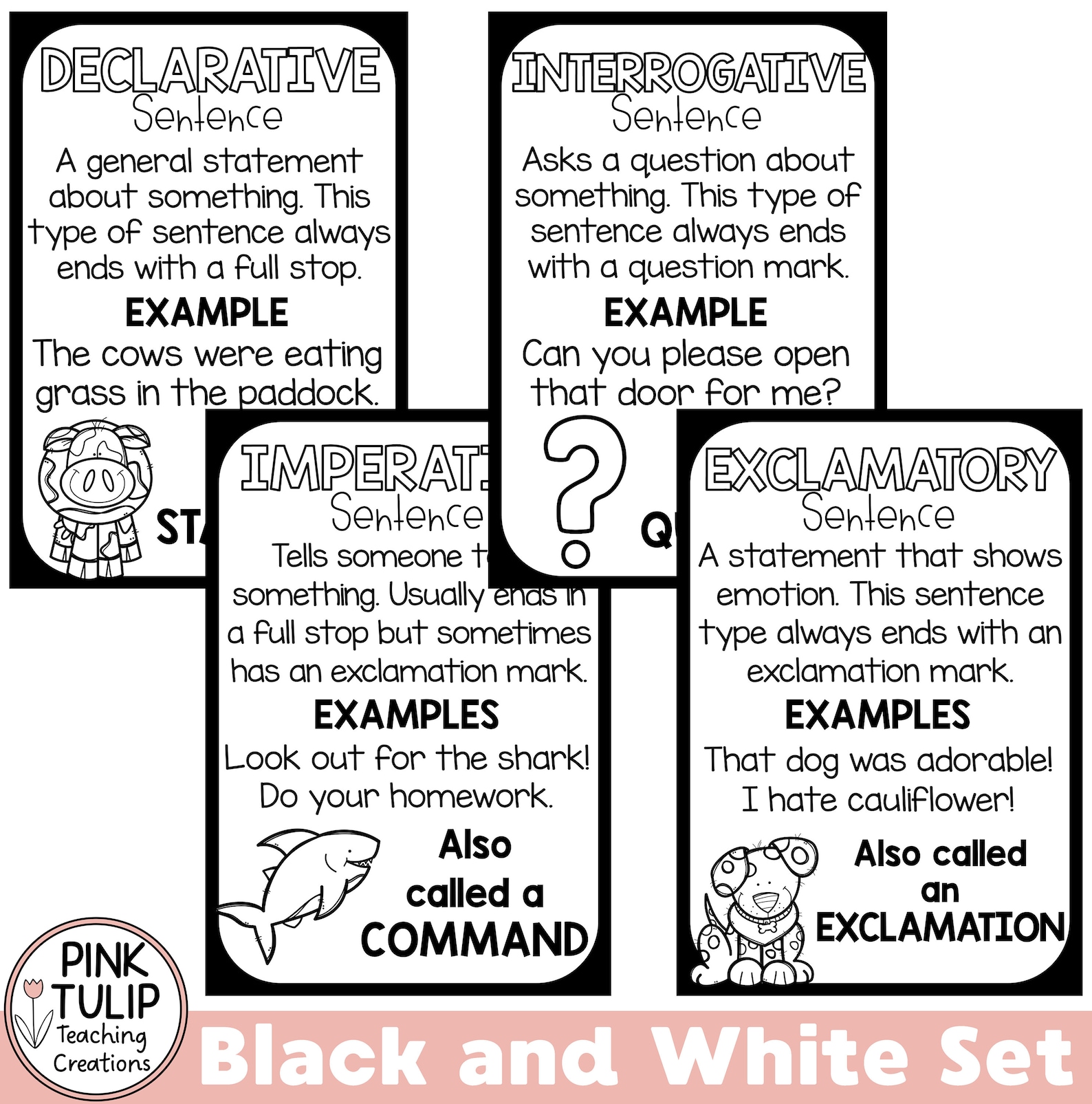 Sentence Types Posters Classroom Decor - Etsy