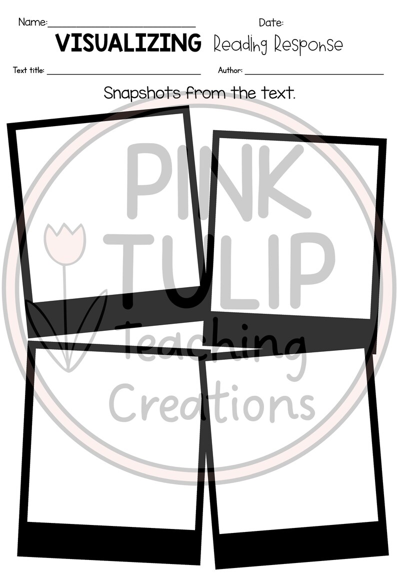 Visualizing (visualising) Reading Response Pack - Templates for Any ...