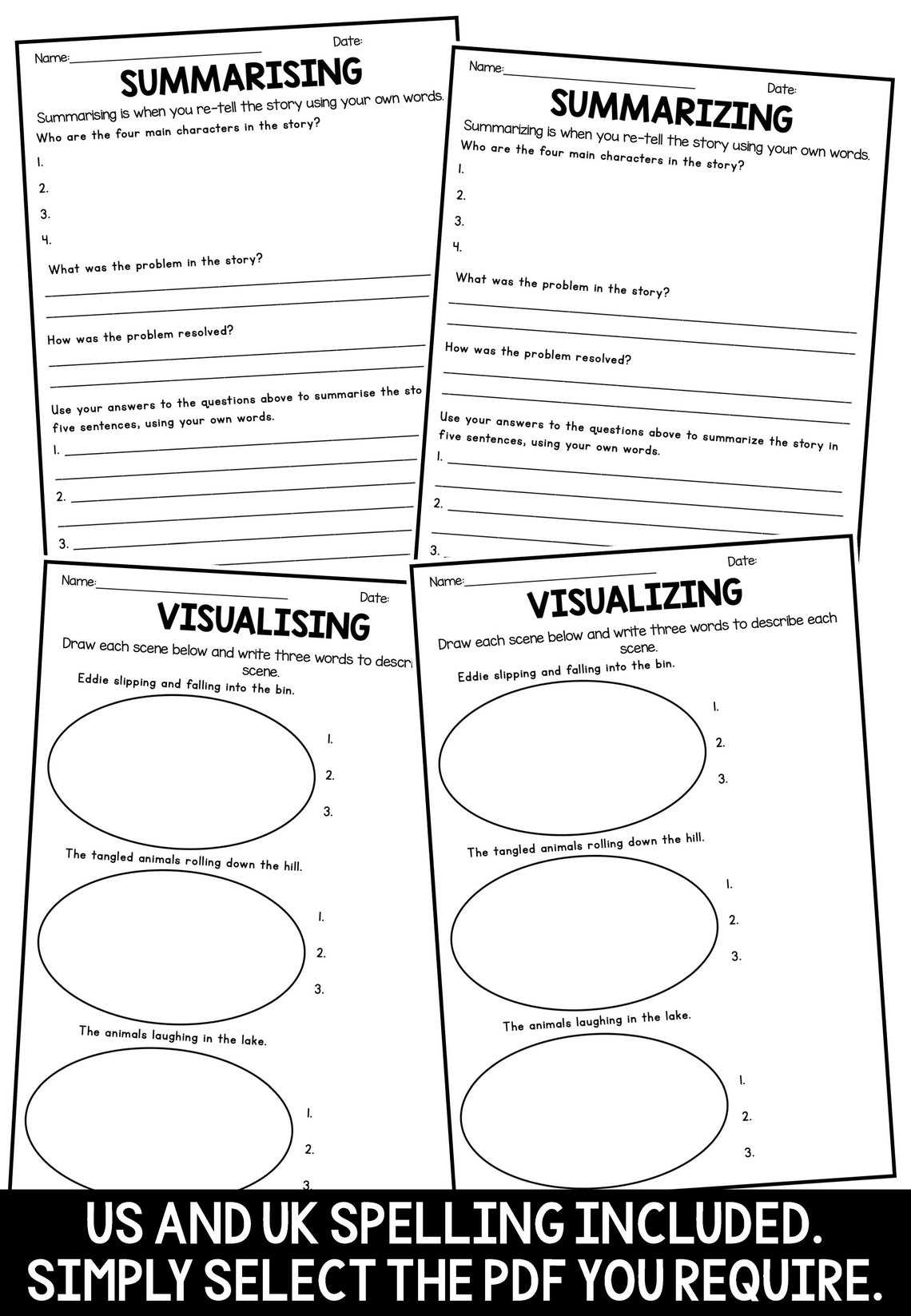 Jerry the Giraffe Story and Reading Comprehension Pack - Etsy