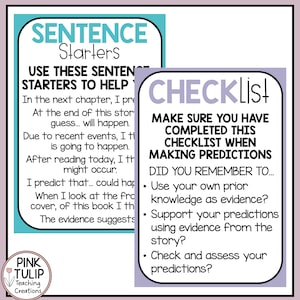 Making Predictions (predicting) Reading Posters - Classroom Decor - Etsy