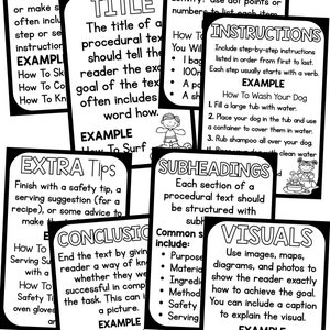 Procedural Text Posters - Classroom Decor - Etsy