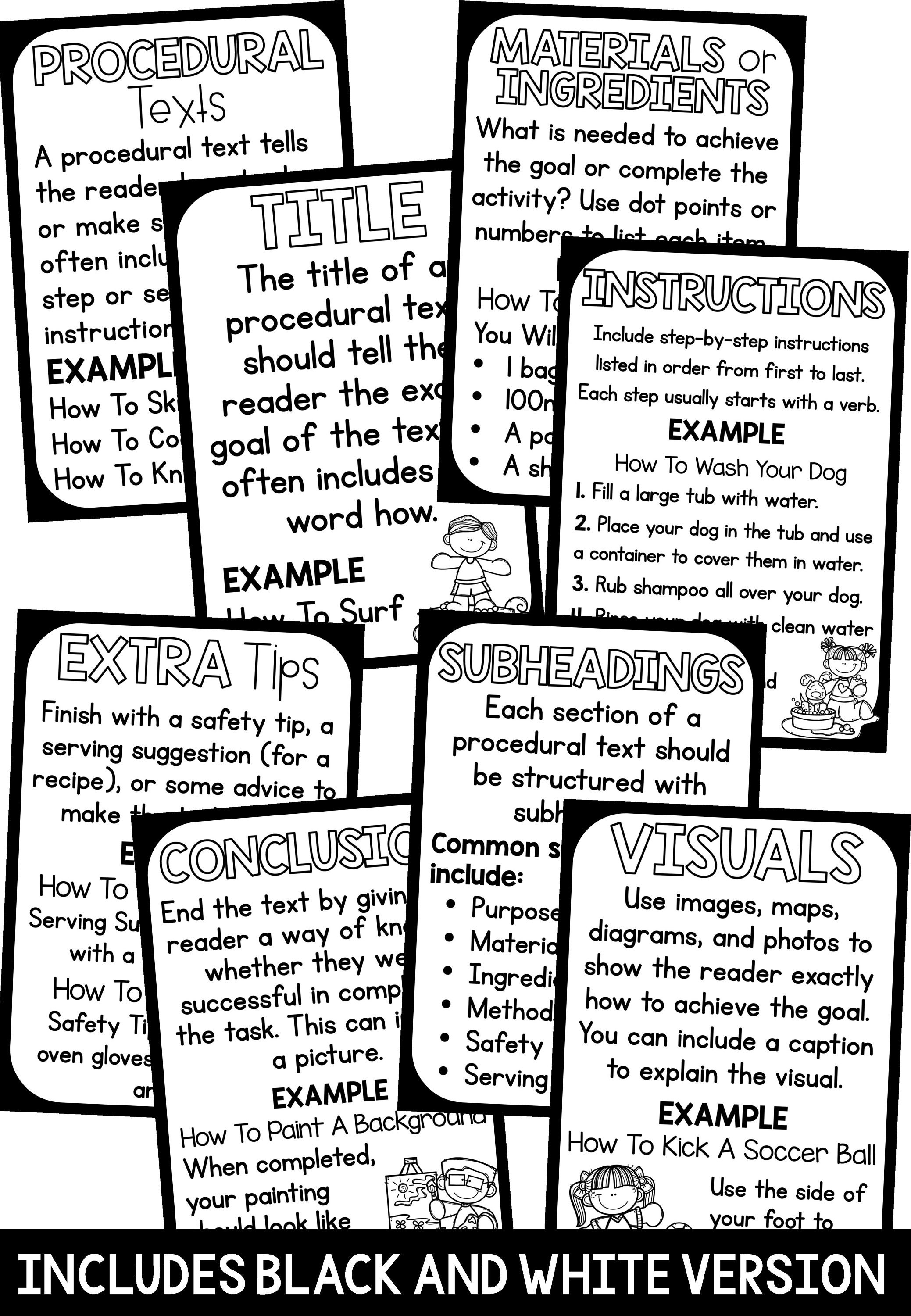 Procedural Text Posters - Classroom Decor - Etsy Procedural Text Posters - Classroom Decor - Etsy