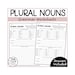 Plural Nouns Worksheets - No Prep Printables - Etsy