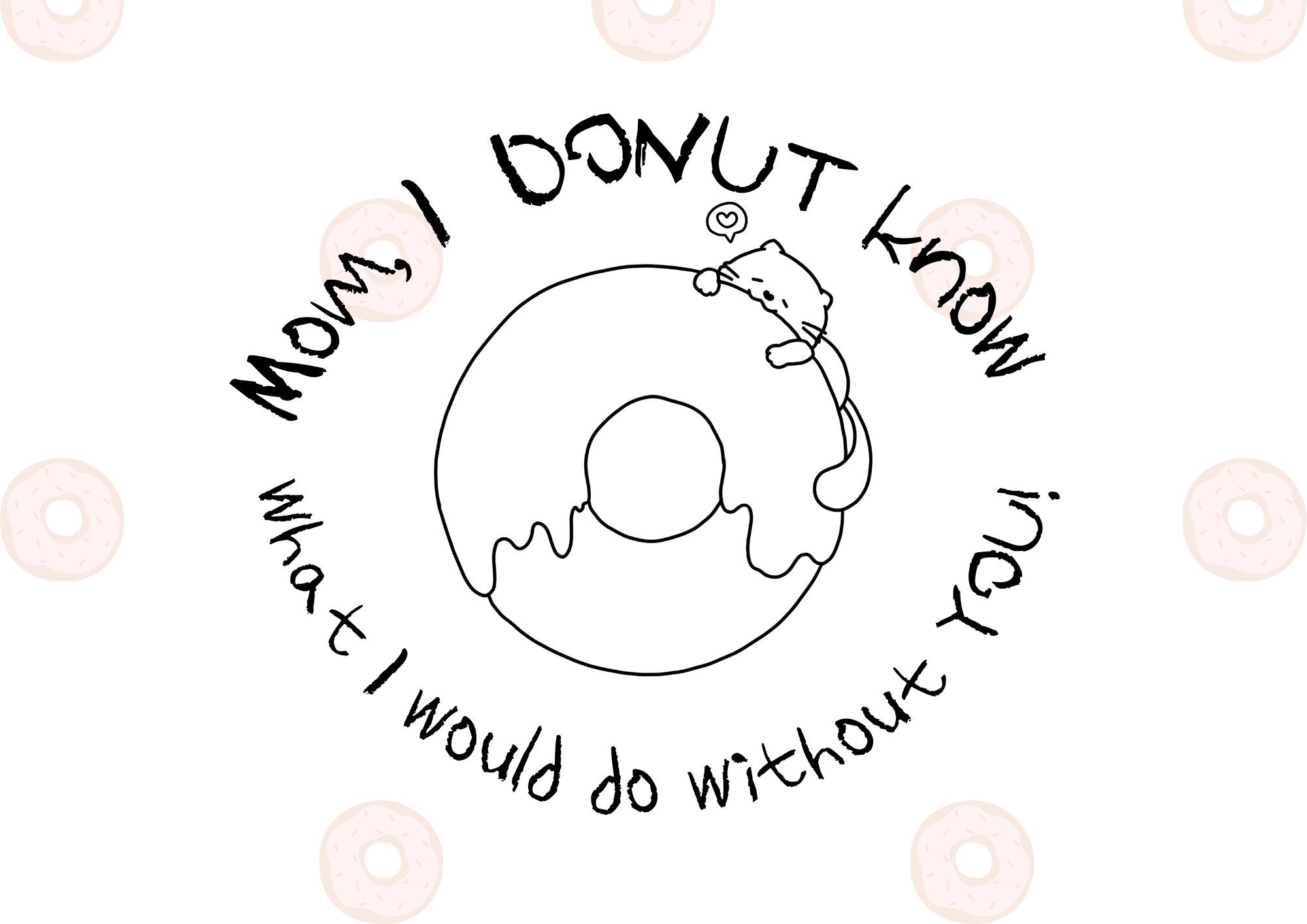 Donut Mothers Day Handprint Keepsake, Craft for Kindergarten, Instant ...