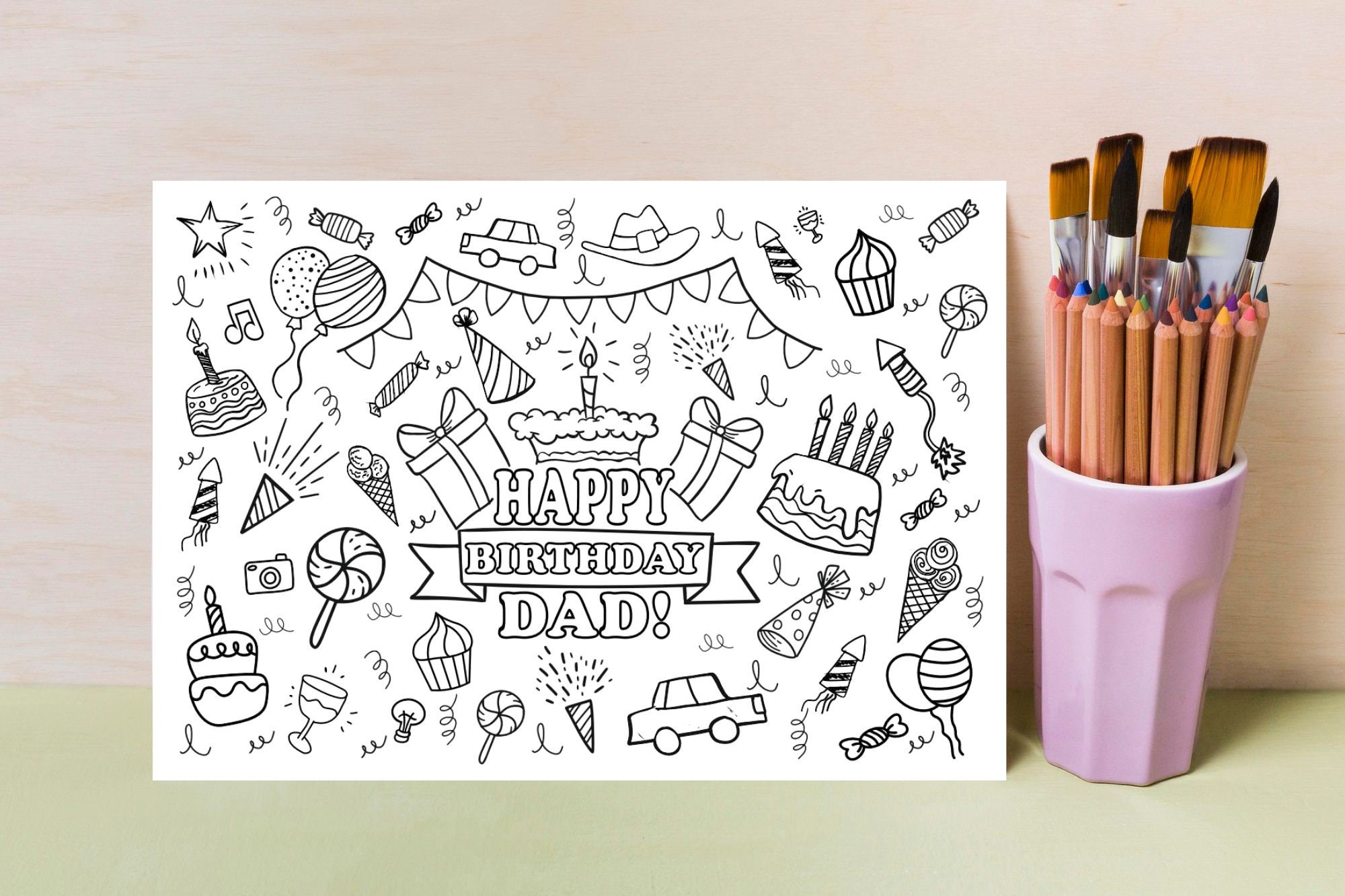 Printable Birthday Card Dad, Birthday Cards Digital, Birthday Cards ...