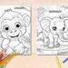 Printable Wild Safari Animals Coloring Book, 20 Coloring Pages, Kids ...