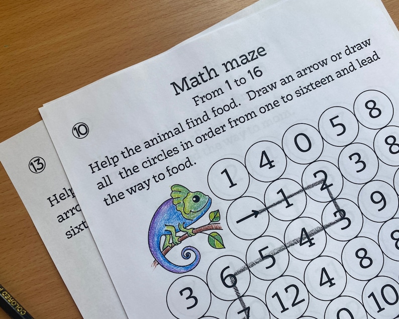 Math Maze Preschool Math Preschool Worksheets Math - Etsy
