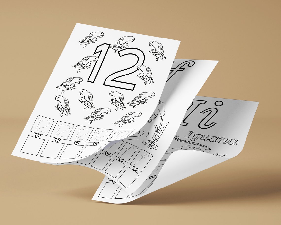 Bundle Preschool Math Preschool Alphabet Coloring Pages - Etsy