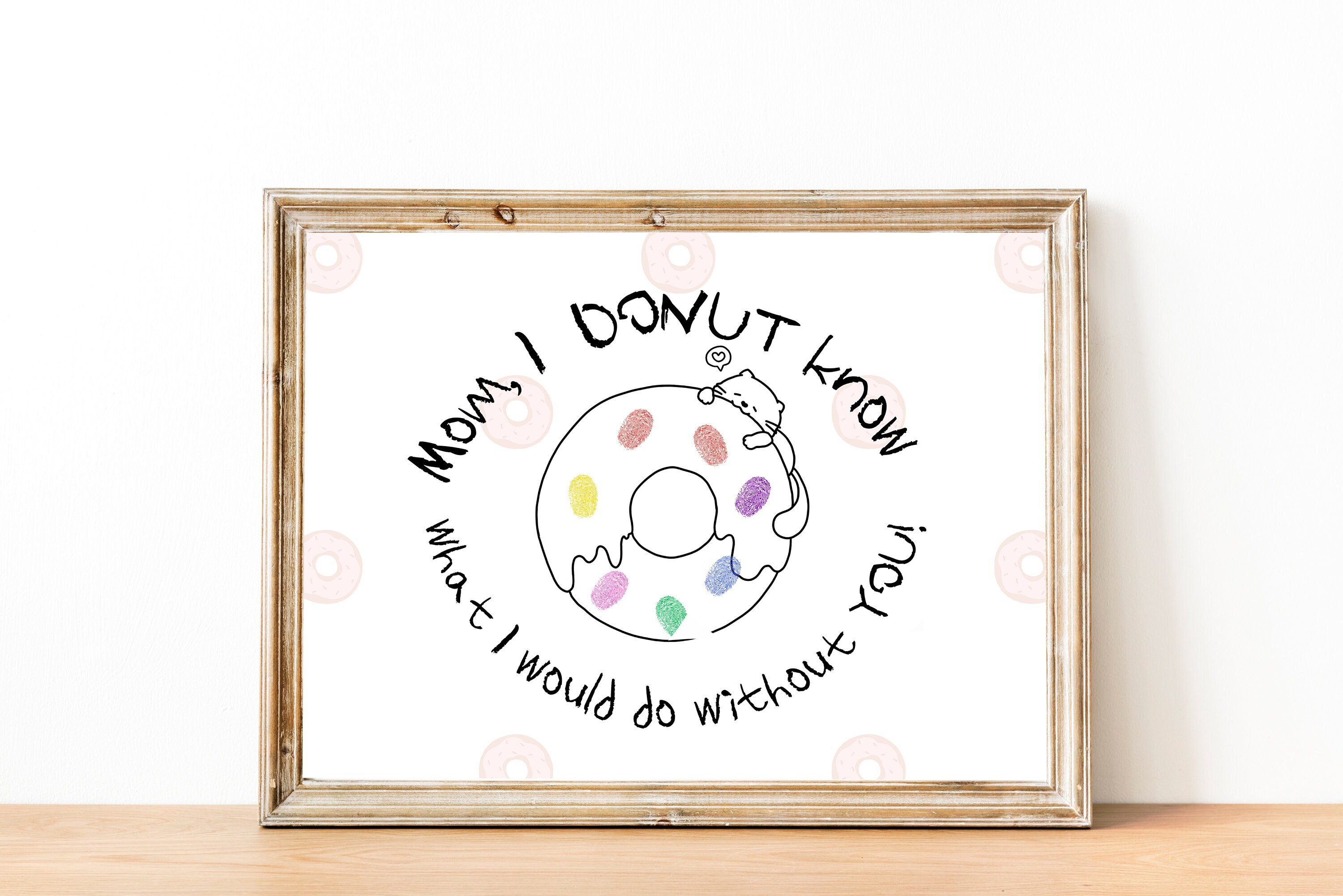 Donut Mothers Day Handprint Keepsake, Craft for Kindergarten, Instant ...