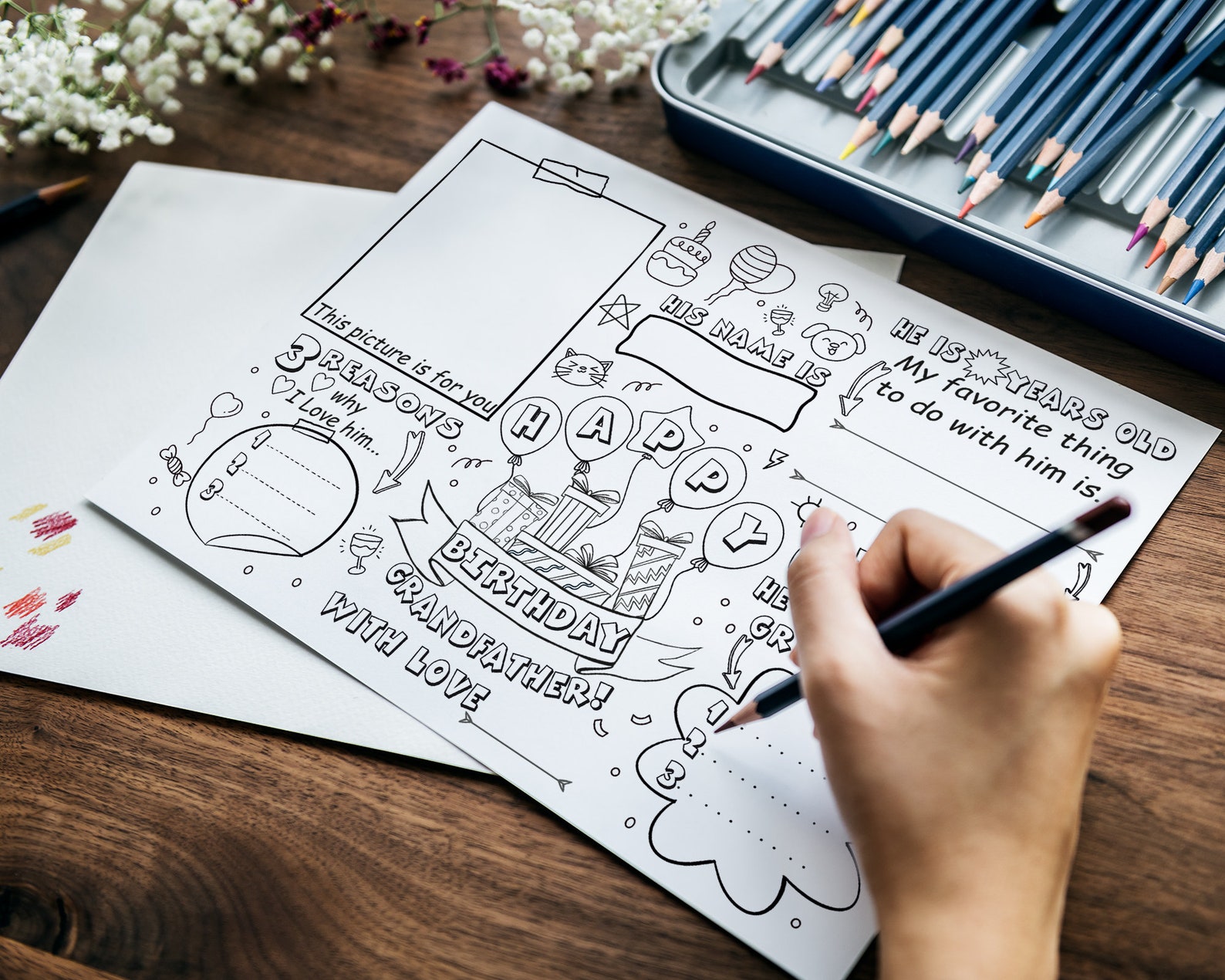 Card for Grandpa, Grandpa Card, All About My Grandpa, Grandpa Printable ...