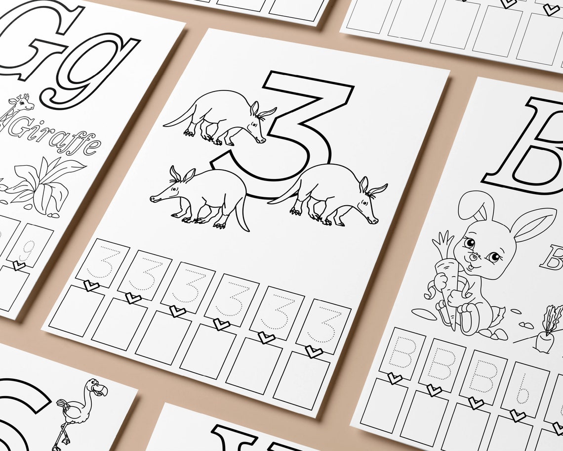 Bundle Preschool Math + Preschool Alphabet Coloring Pages, Preschool ...