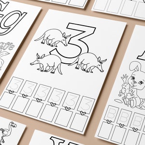 Bundle Preschool Math + Preschool Alphabet Coloring Pages, Preschool ...
