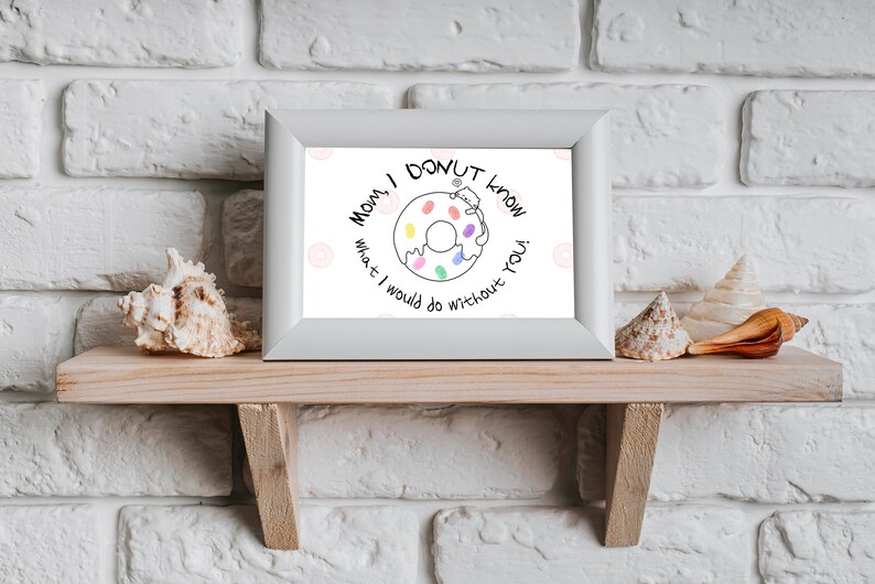 Donut Mothers Day Handprint Keepsake, Craft for Kindergarten, Instant ...