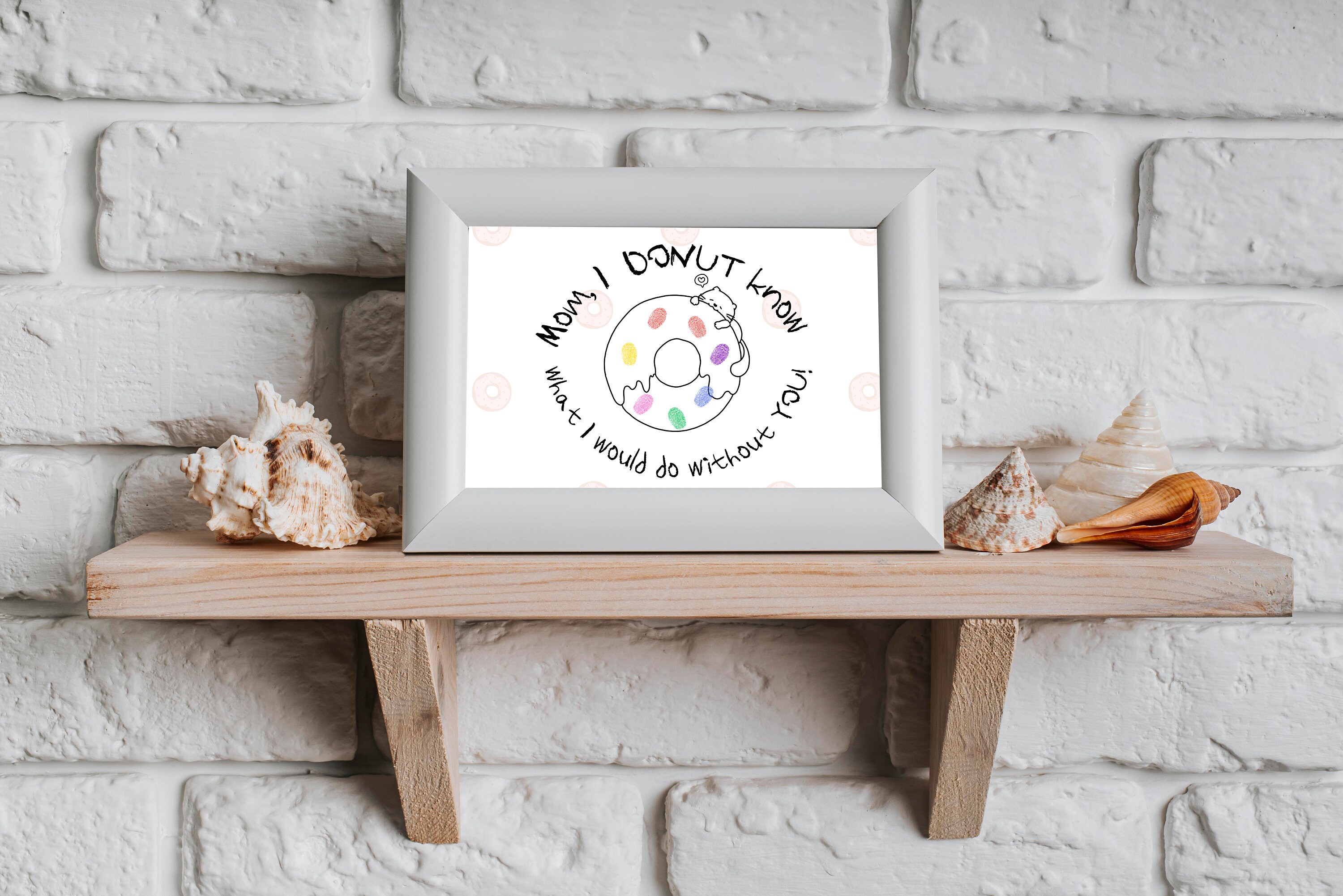 Donut Mothers Day Handprint Keepsake, Craft for Kindergarten, Instant ...