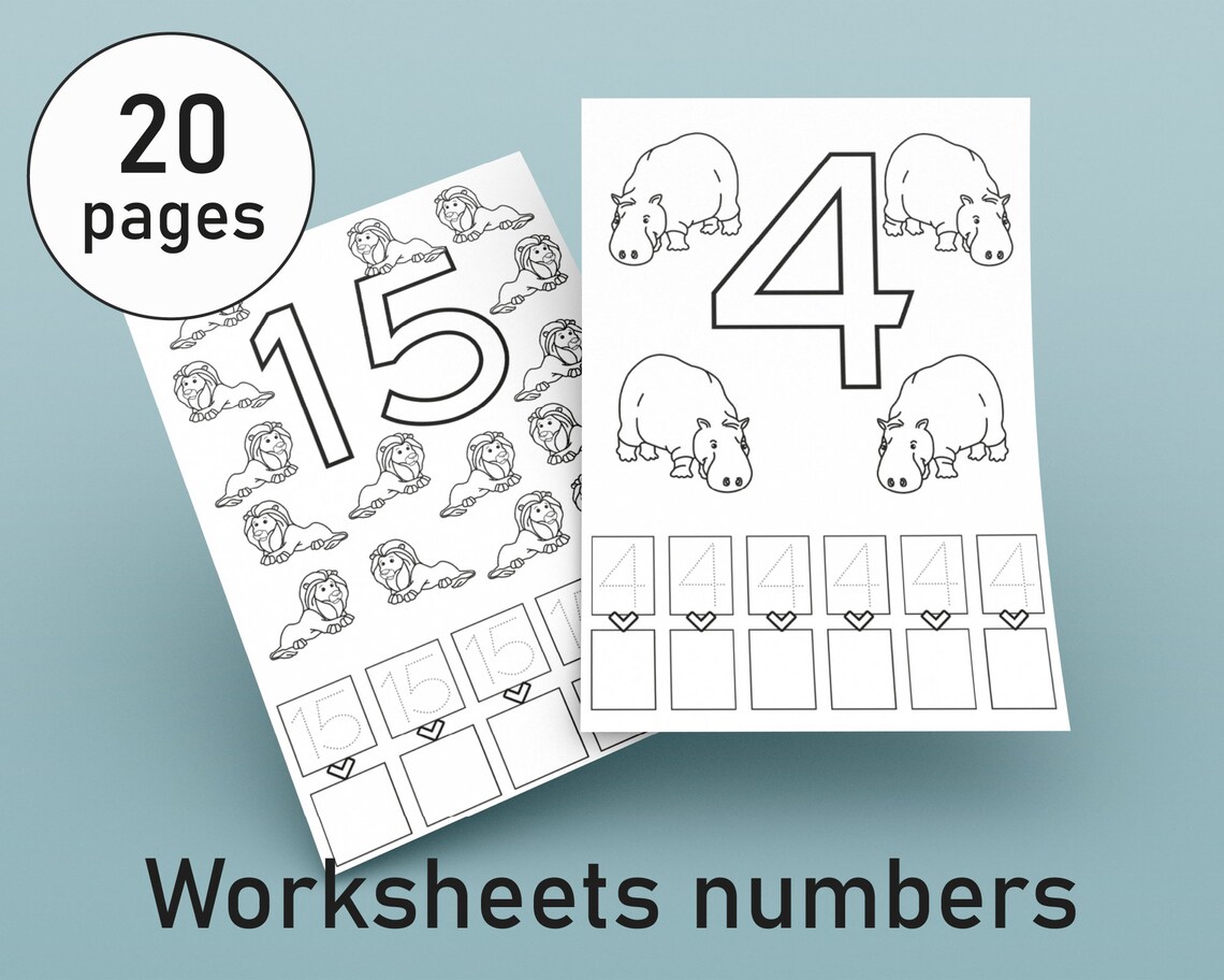 Preeschool Math Worksheets, Trace Number Pages, Kindergarten Coloring ...