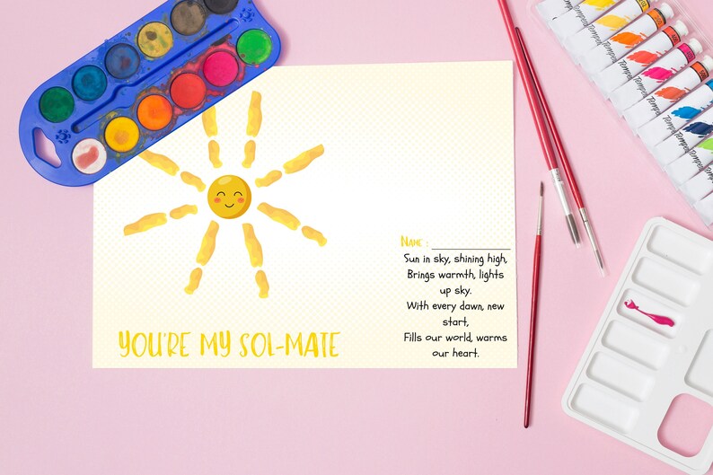 Sun Handprint Gift, Preschool Activities, Greeting Card, Kindergarten ...