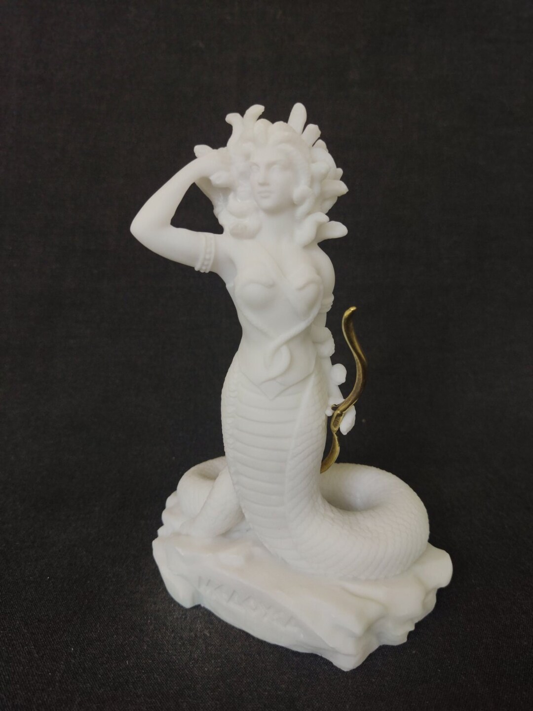 Medusa Monster Statue Made of Alabaster 17cm White - Etsy
