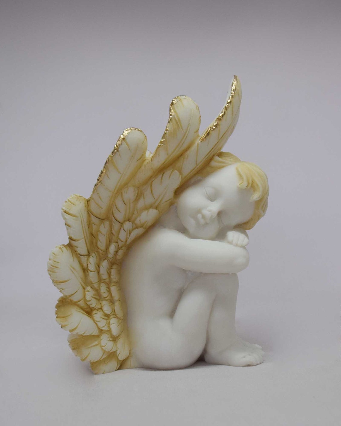 Angel Bookend Right Side Made of Alabaster 17cm White - Etsy