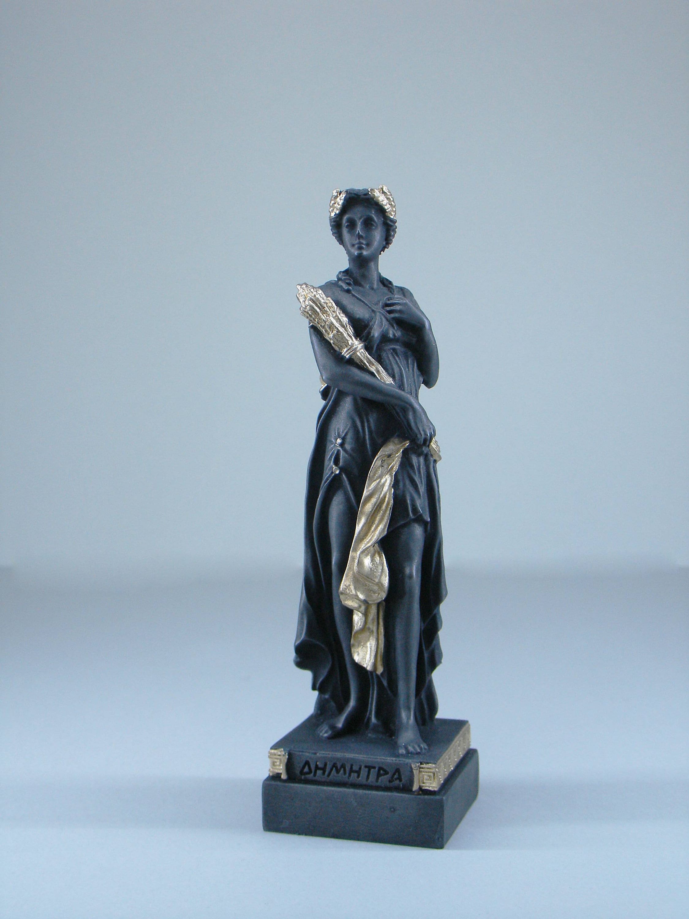 Demeter Statue Greek Goddess Made of Alabaster Gold 16cm-18cm - Etsy