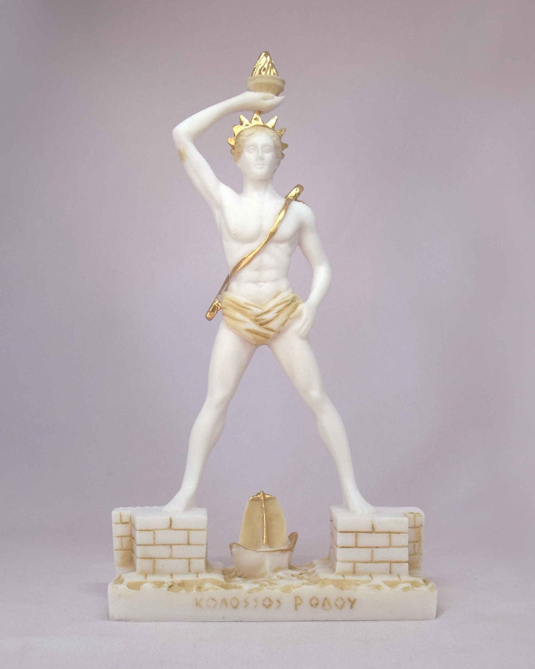 Koloss von Rhodos Statue aus Alabaster 15cm gold - Etsy.de