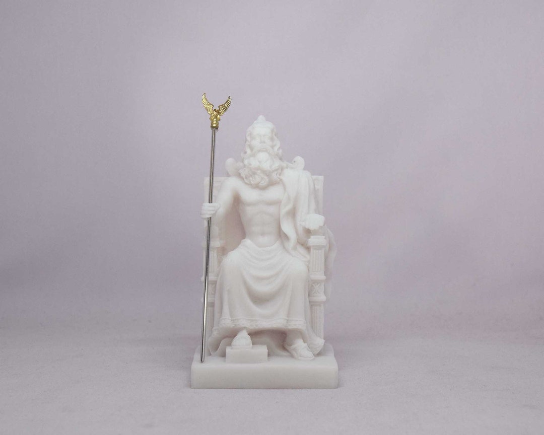 Zeus Sitting on His Throne Statue Olympic God Made of - Etsy