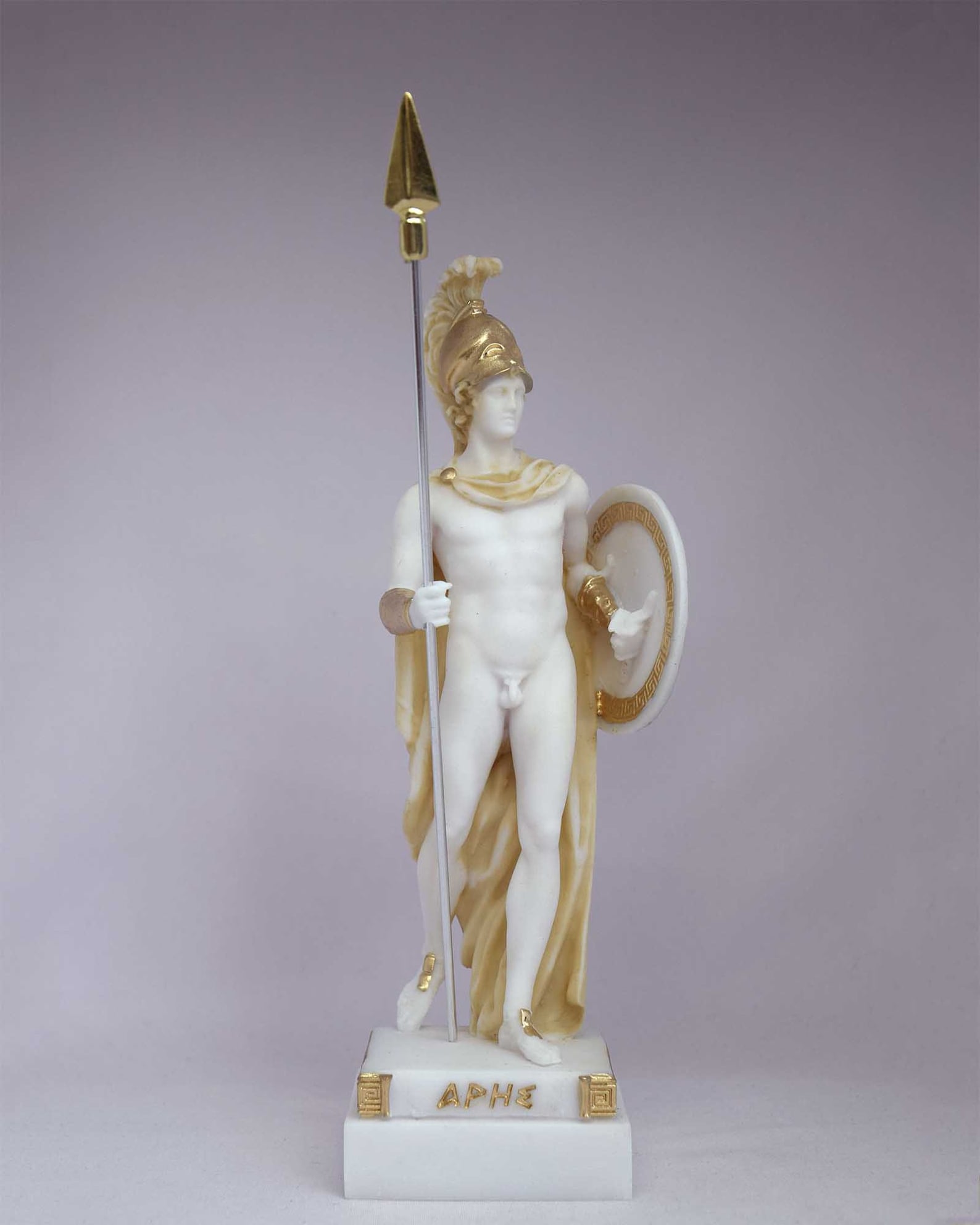 Ares standbeeld Griekse God gemaakt van Albast wit 16cm-18cm - Etsy België