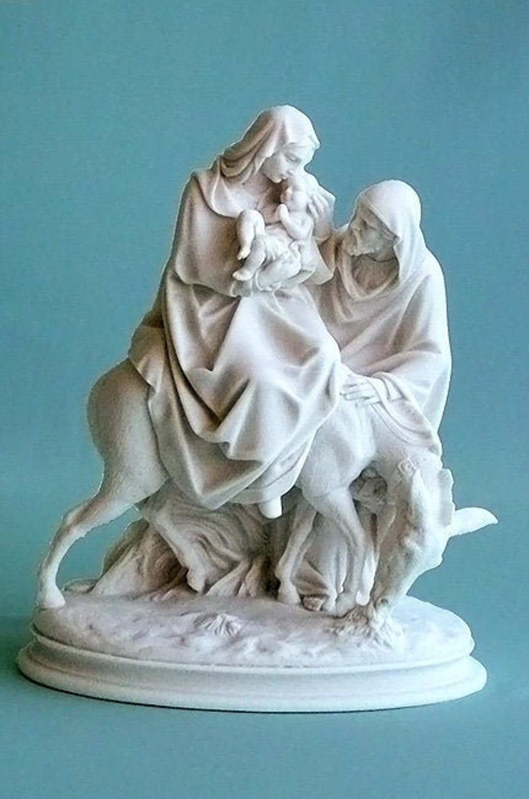 The Holy Family Statue Made of Alabaster 25cm White - Etsy