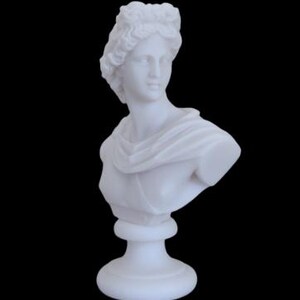 Apollo Bust Statue Made of Alabaster 15cm White - Etsy
