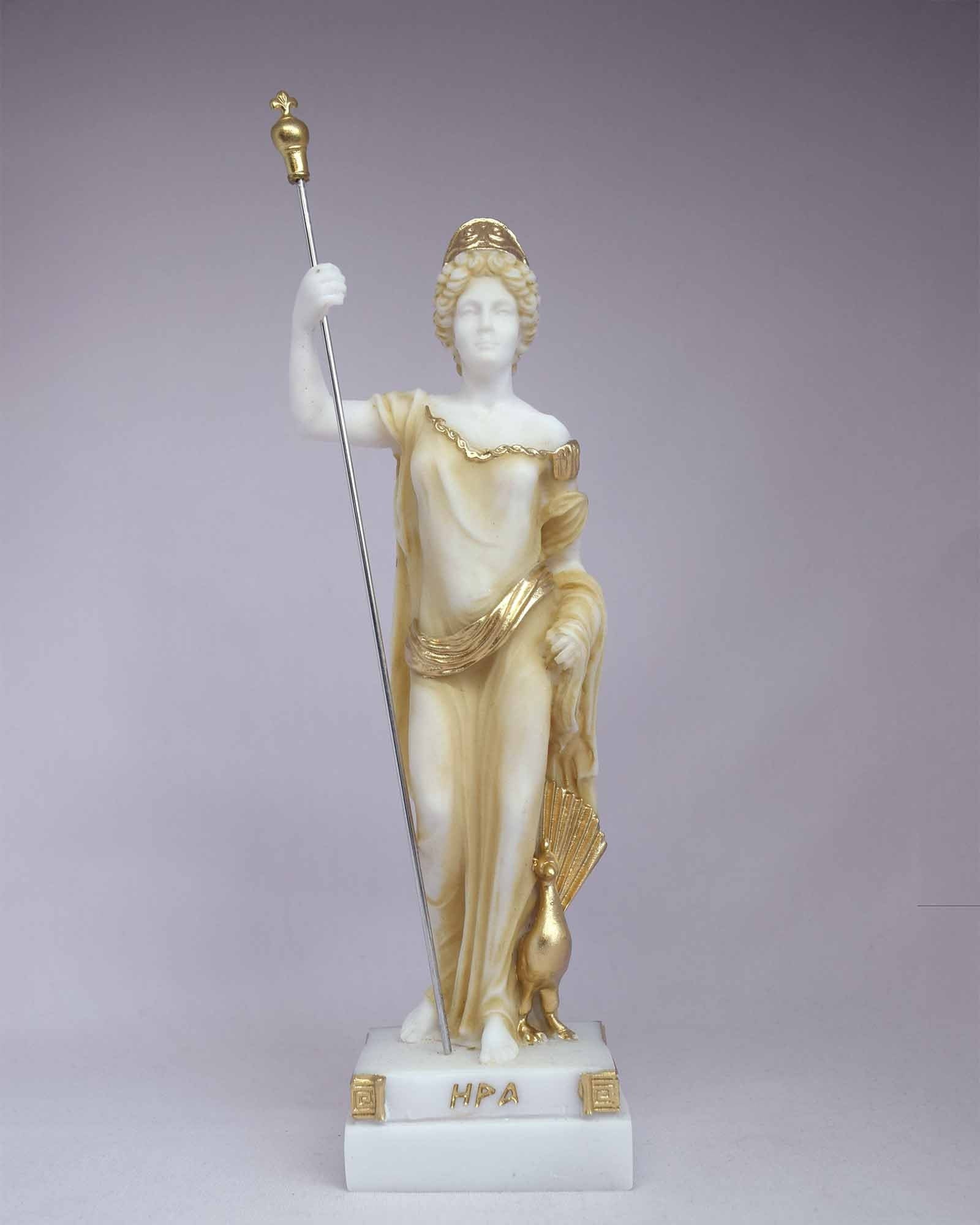 Hera Statue Olympic Goddess Made of Alabaster Gold 16cm-18cm - Etsy UK