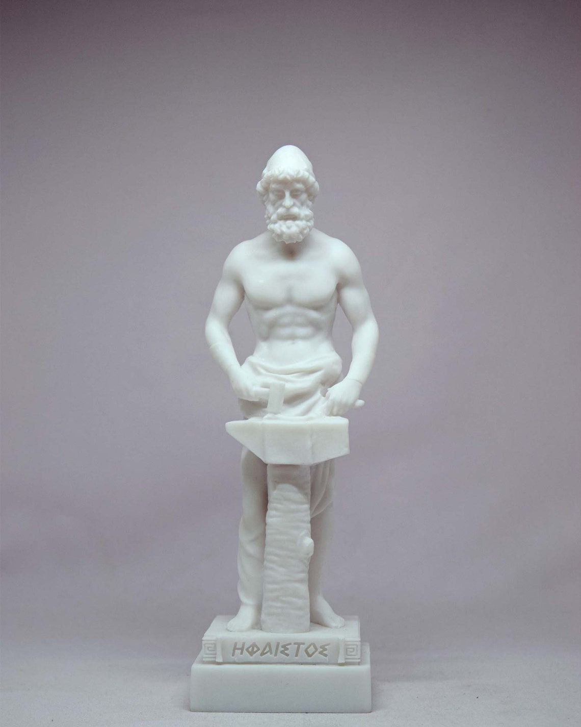 Hefesto estatua Dios griego hecho de Alabastro blanco - Etsy España