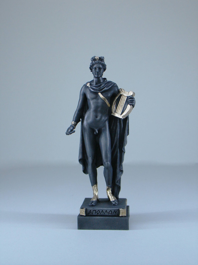 Apollo Statue griechischer Gott aus Alabaster gold schwarz - Etsy.de