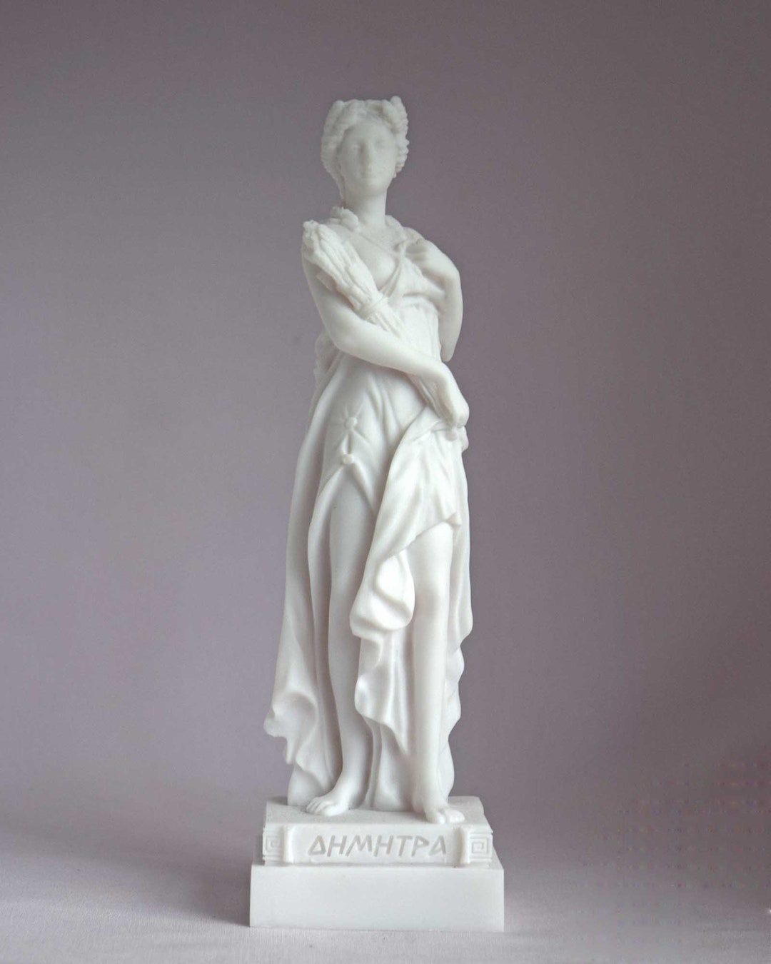 Demeter Statue Greek Goddess Made of Alabaster White 16cm-18cm - Etsy