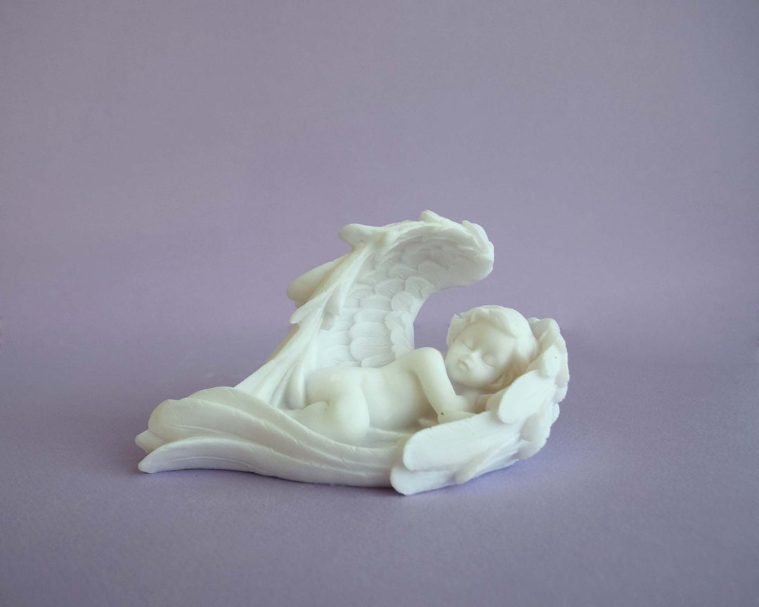 Angel Sleeping (right View) Statue Made of Alabaster 7cm White - Etsy