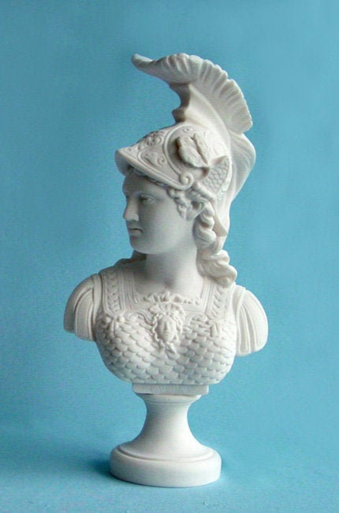 Athena Profile View Bust Statue 36cm White - Etsy