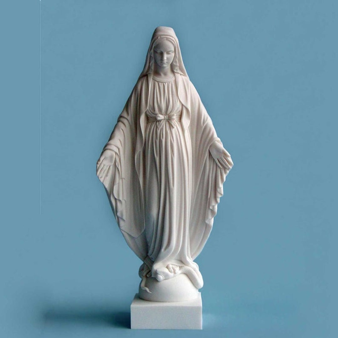 Virgin Mary Whole Statue Made of Alabaster 17cm White - Etsy