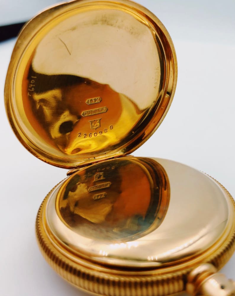 Victorian 14K Rose Gold Elgin Pocket Watch, Hunter Case, Runs - Etsy