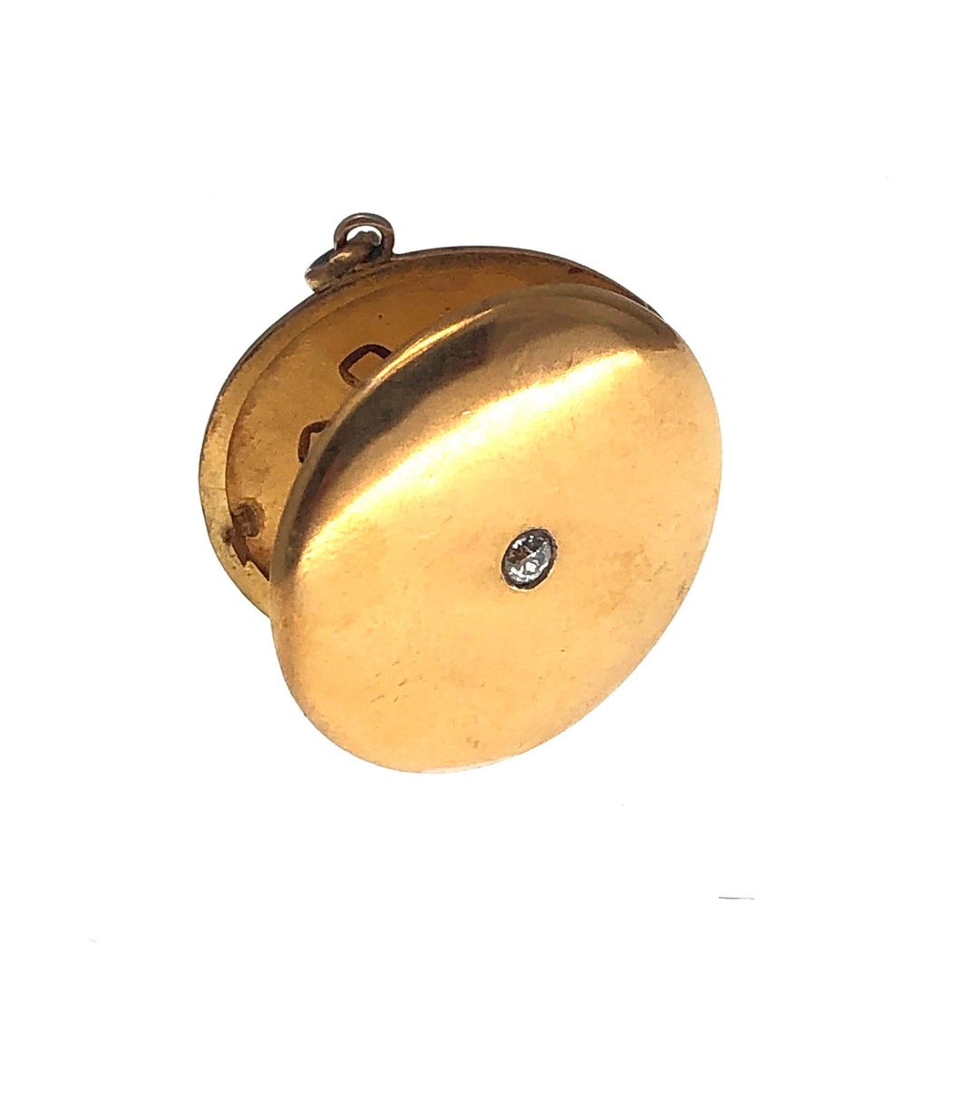 Antique Victorian Solid Gold & Diamond Locket Pendant | .20 CTW Old ...