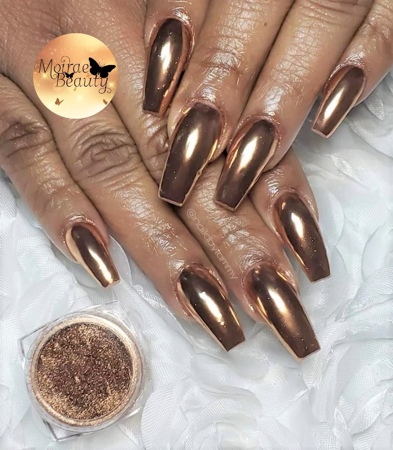 Premium Bronze Mirror Chrome Pigment Powder Cosmetic Art Nail - Etsy