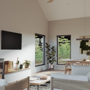24x38 Modern Cabin House, Tiny House, Architectural Plans, Technical ...