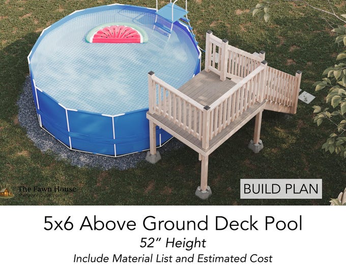 Stock Tank Pool / Cowboy Pool Deck Building Plans & Sketchup 3D Model ...
