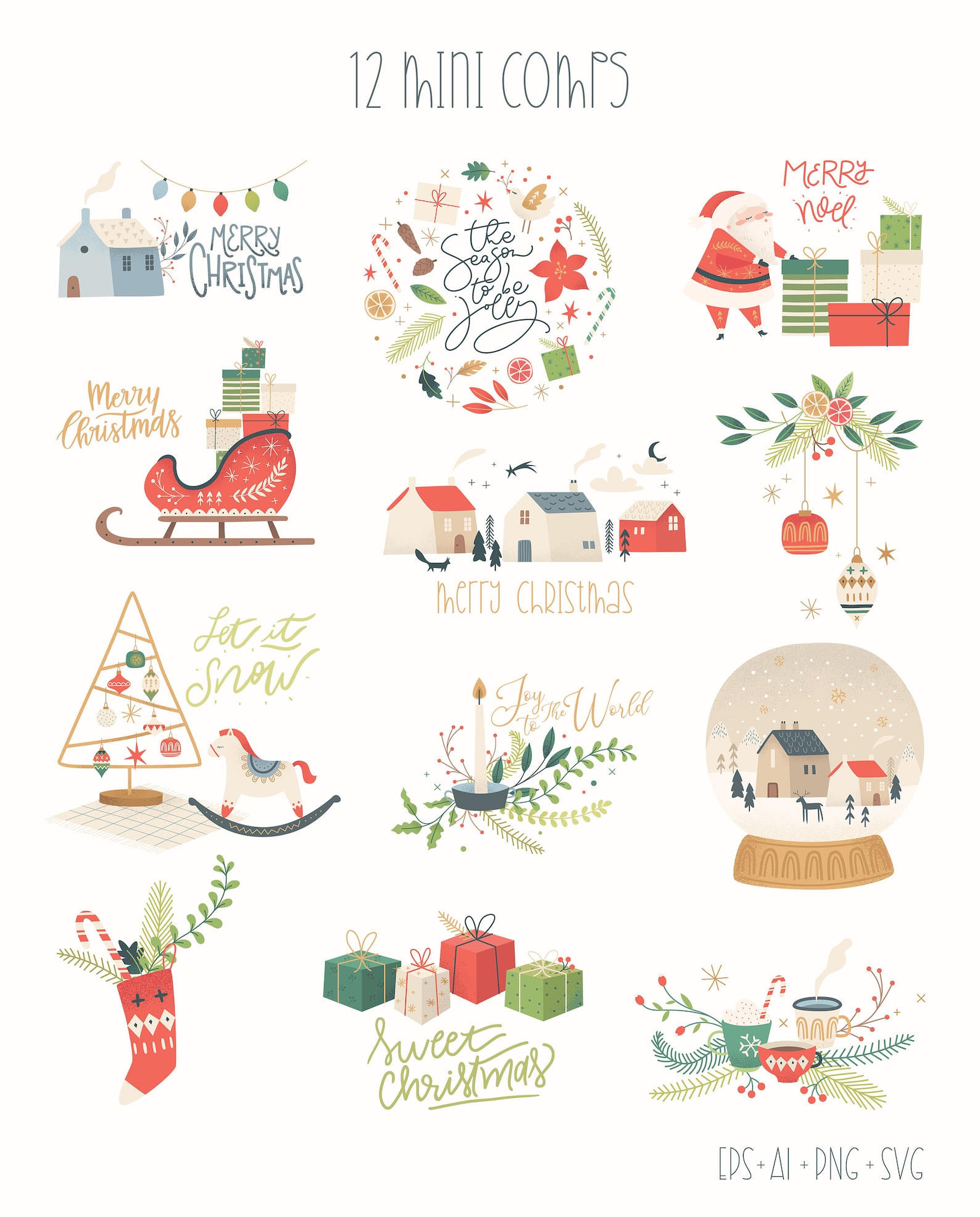 Christmas Tales Vector Bundle - Etsy