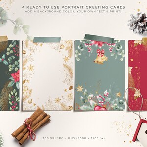 Watercolor Christmas Clipart Bundle With Florals, Abstract Elements ...