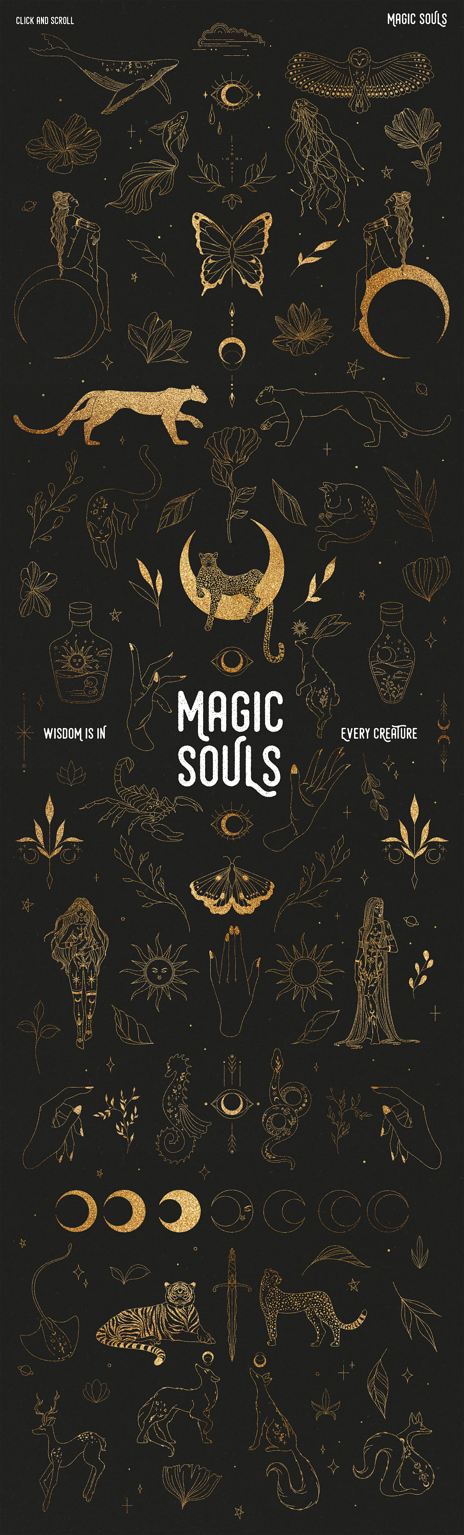 Magic Souls vector illustration mega bundle | Etsy