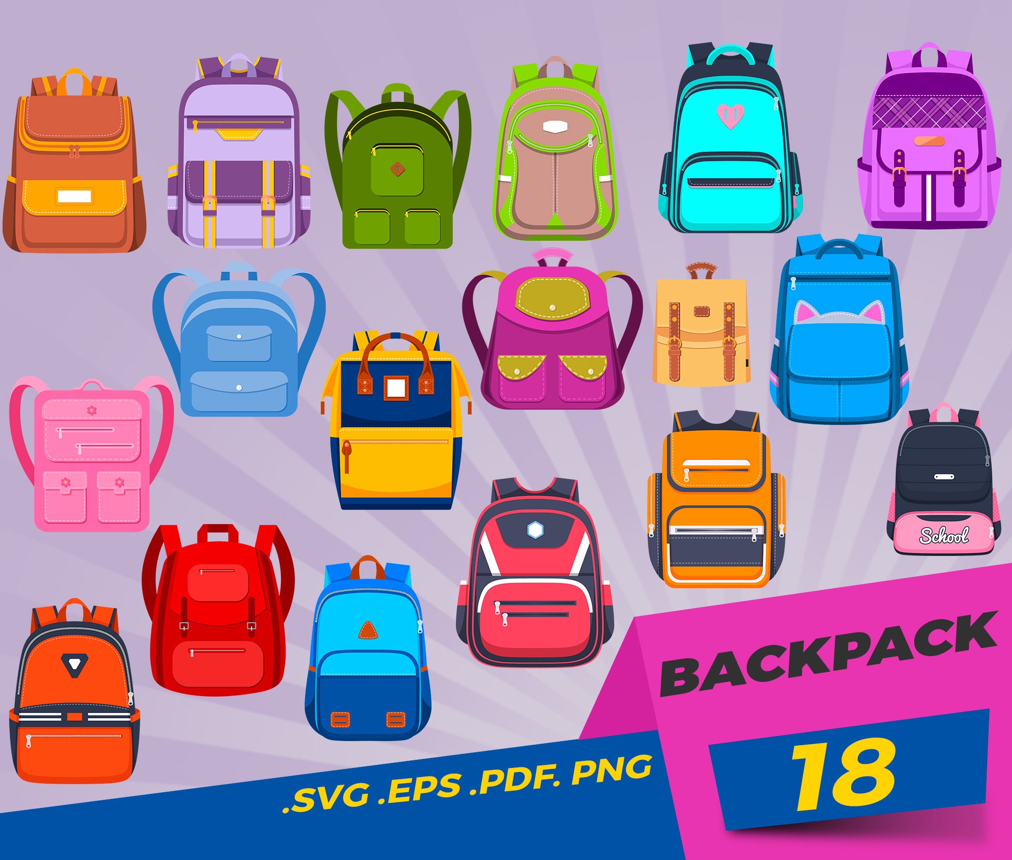 Backpack svg Tourist backpack svgTourist backpack | Etsy