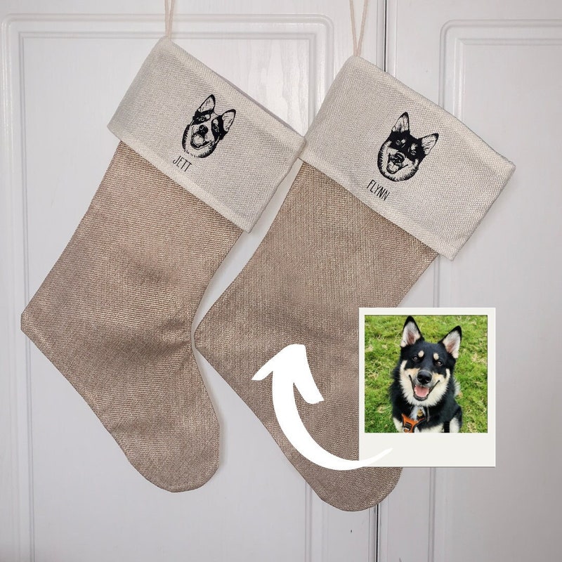 Burlap Dog Stocking - Etsy