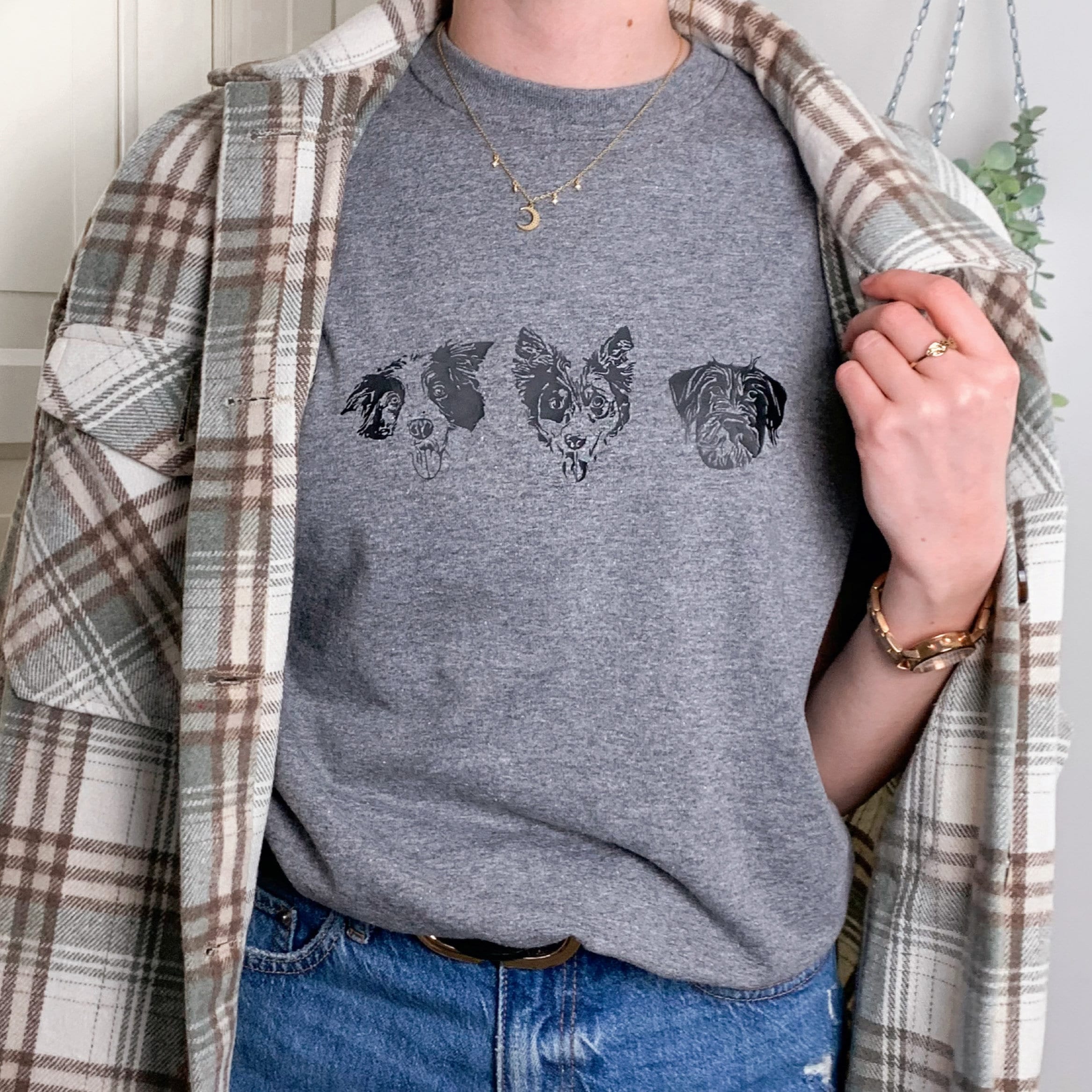 Custom Pet T-shirt Dog or Cat Portrait Top Personalised - Etsy UK