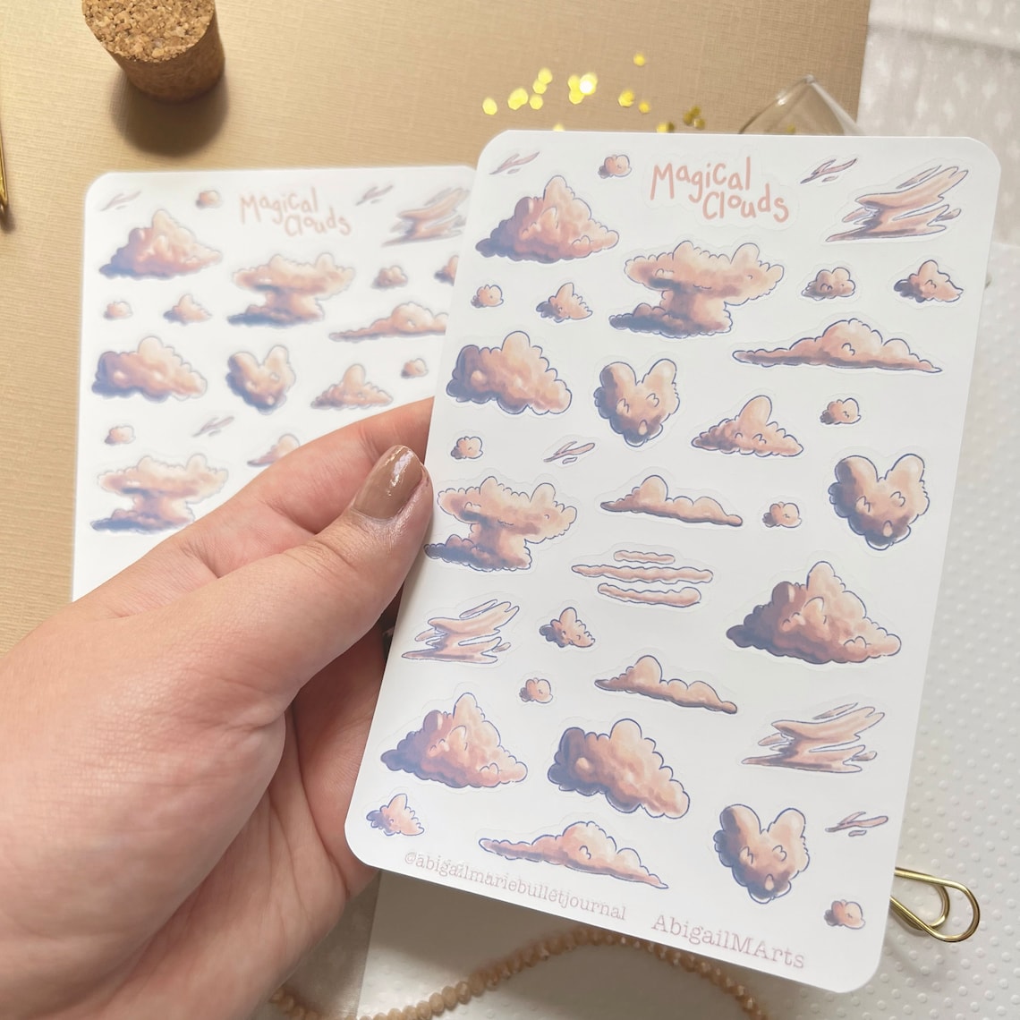 Magical Clouds Bullet Journal Sticker Sheet BUJO Planner - Etsy