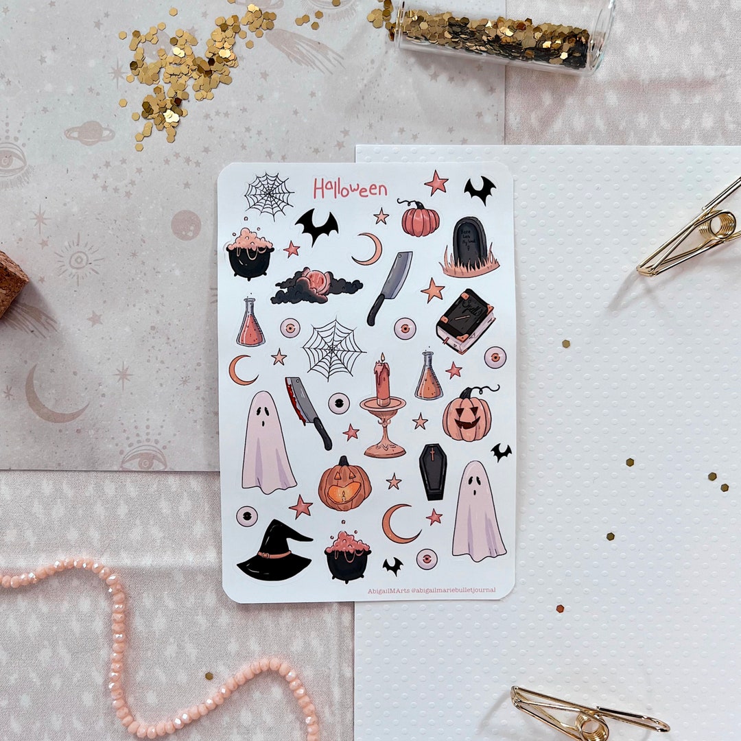 Halloween Bullet Journal Sticker Sheet | Matte | Pumpkins | Planner ...